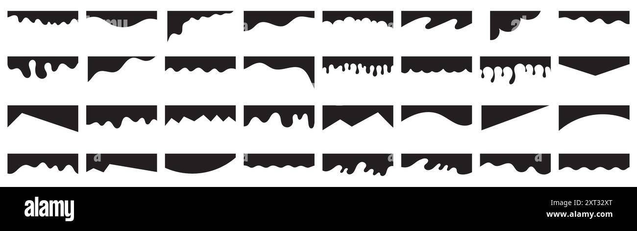 Header Divider and Border Design Set for Website and App. Black Borders ...