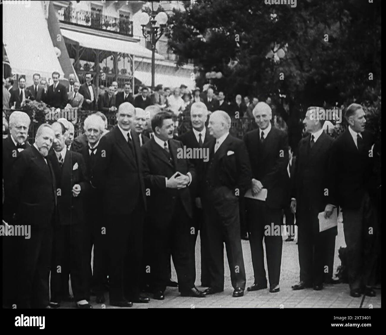 League of Nations Delegates Standing Outside a Building, 1933. From ...