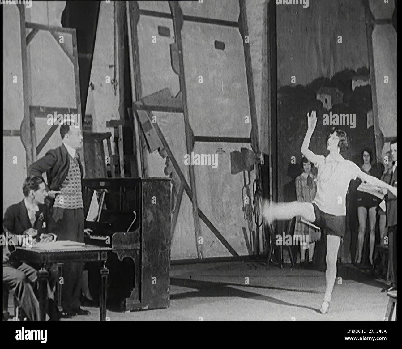 A Female Civilian Performing a Dance Routine With Lots of High Kicks ...