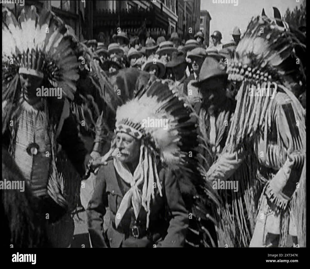 Field Marshal Douglas Haig, 1st Earl Haig, Wearing a Native American ...
