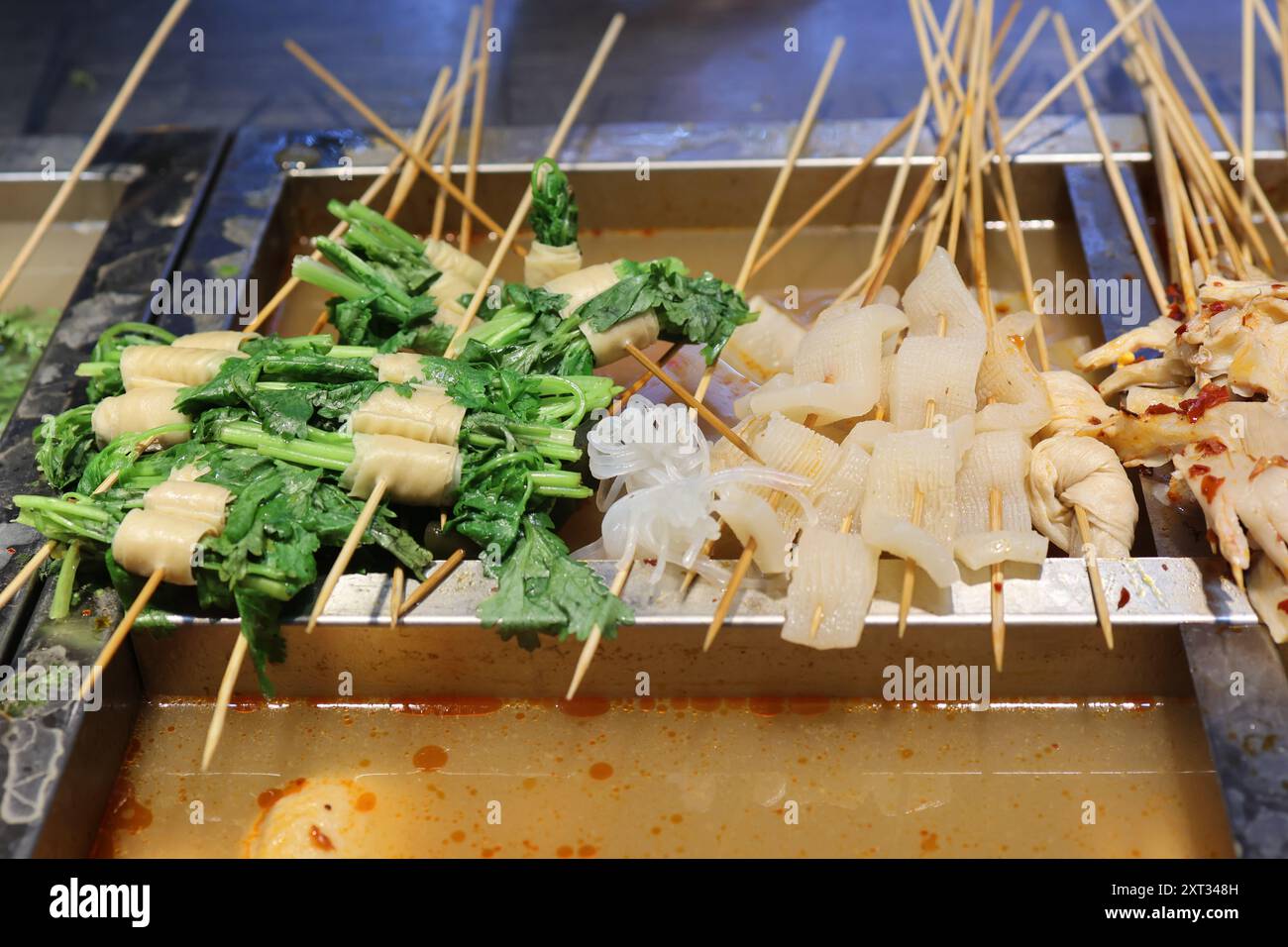 Asian Street Food dishes in a Chinese Night Market Stock Photo - Alamy
