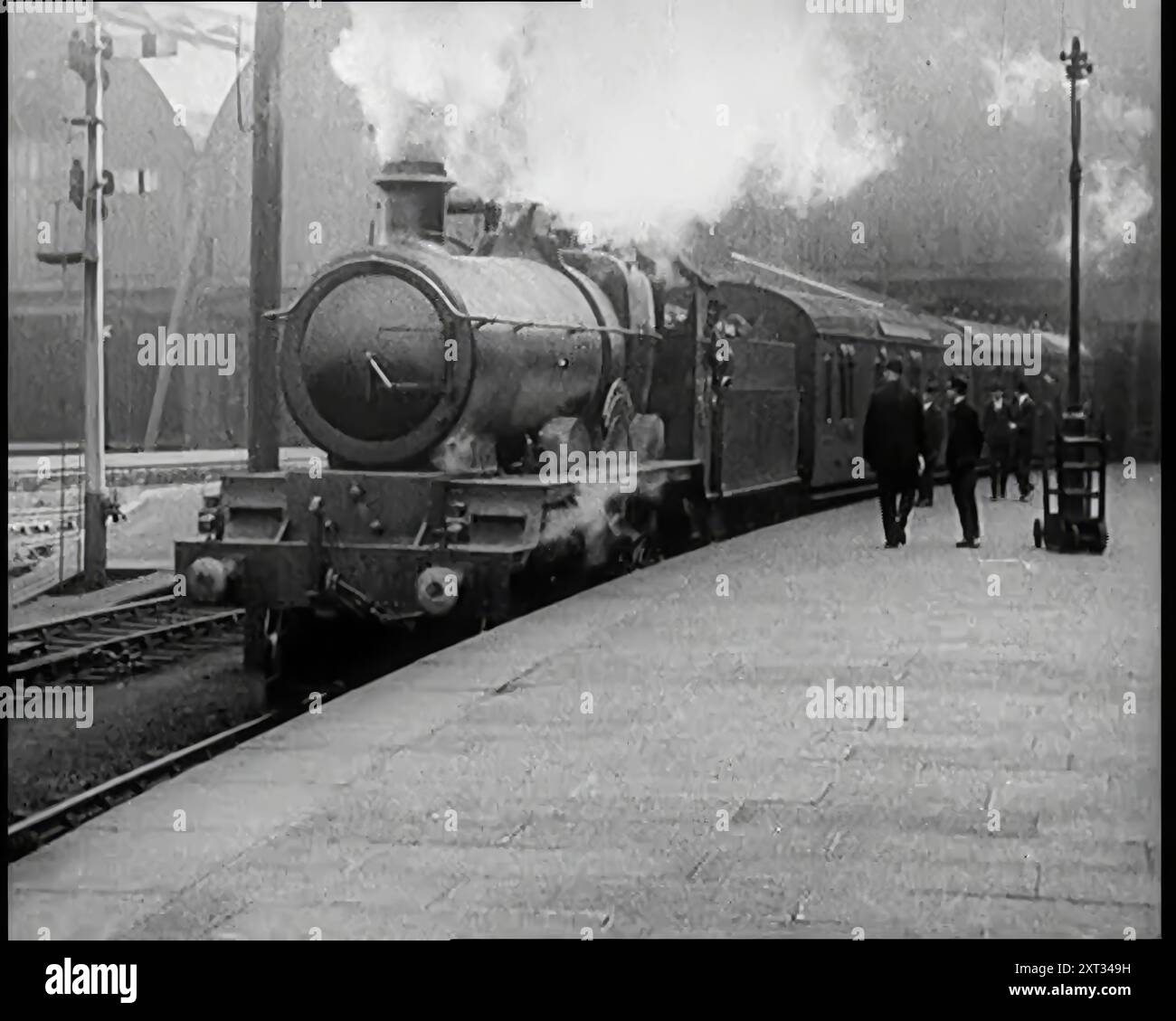 A Steam Train Arriving at a Platform, 1926. From "Time To Remember 1926 - Short Sharp Shower ...