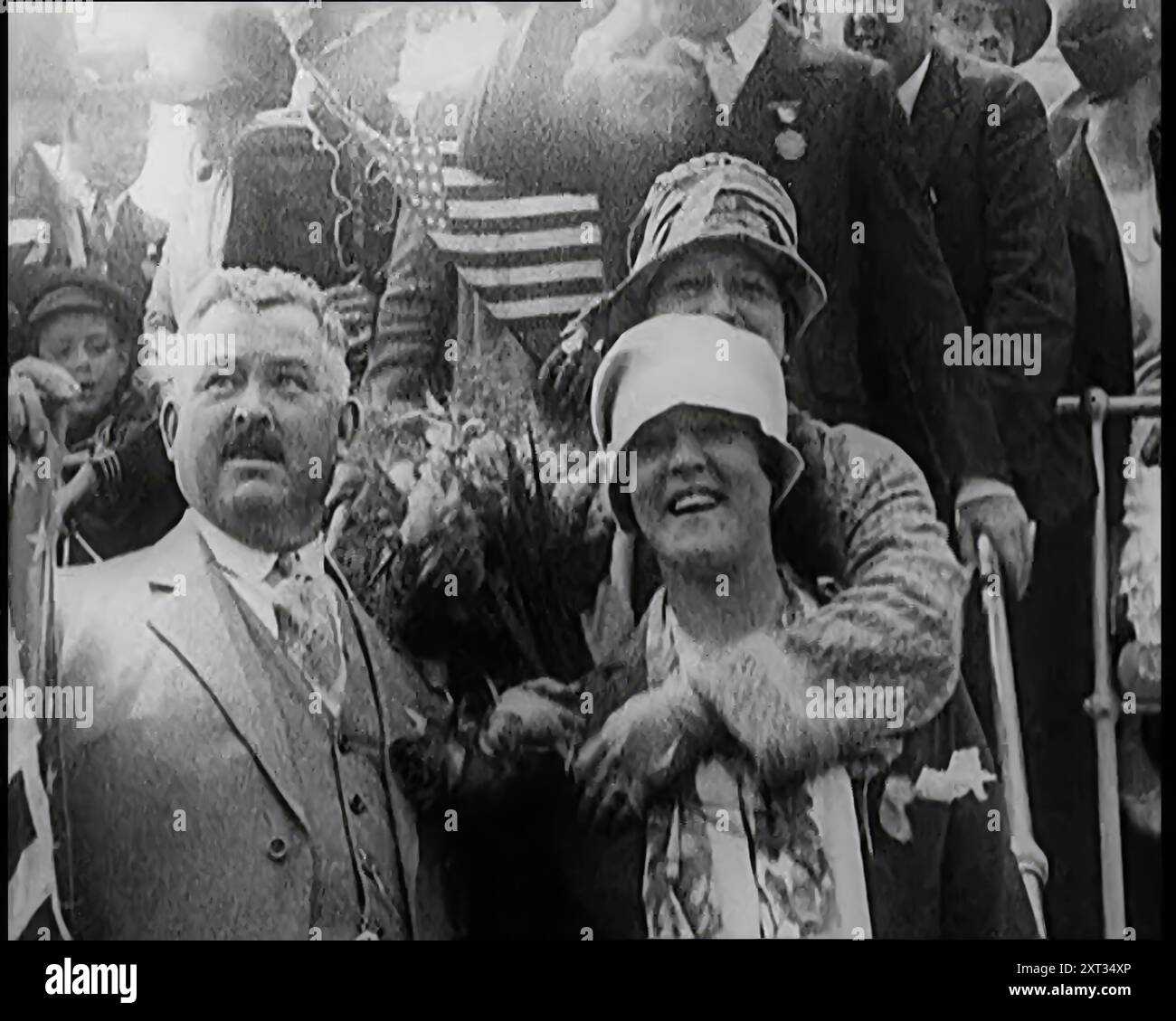 Gertrude Ederle, the First Woman to Swim the Channel, Arriving in New York City, 1926. From ...