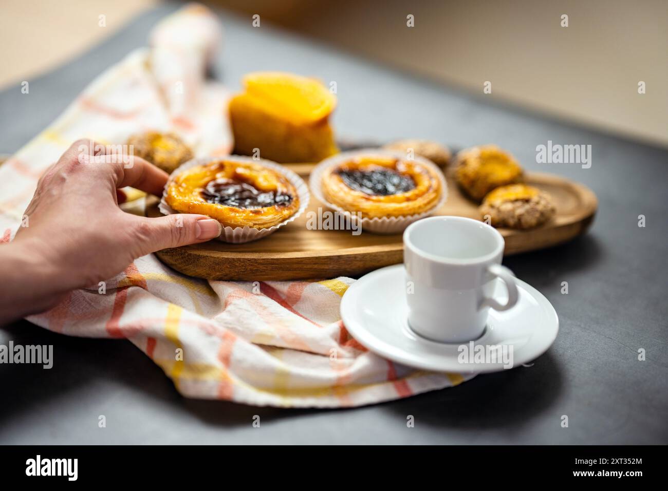 Traditional Portuguese sweets with main focus on famous Pastel de Nata ...