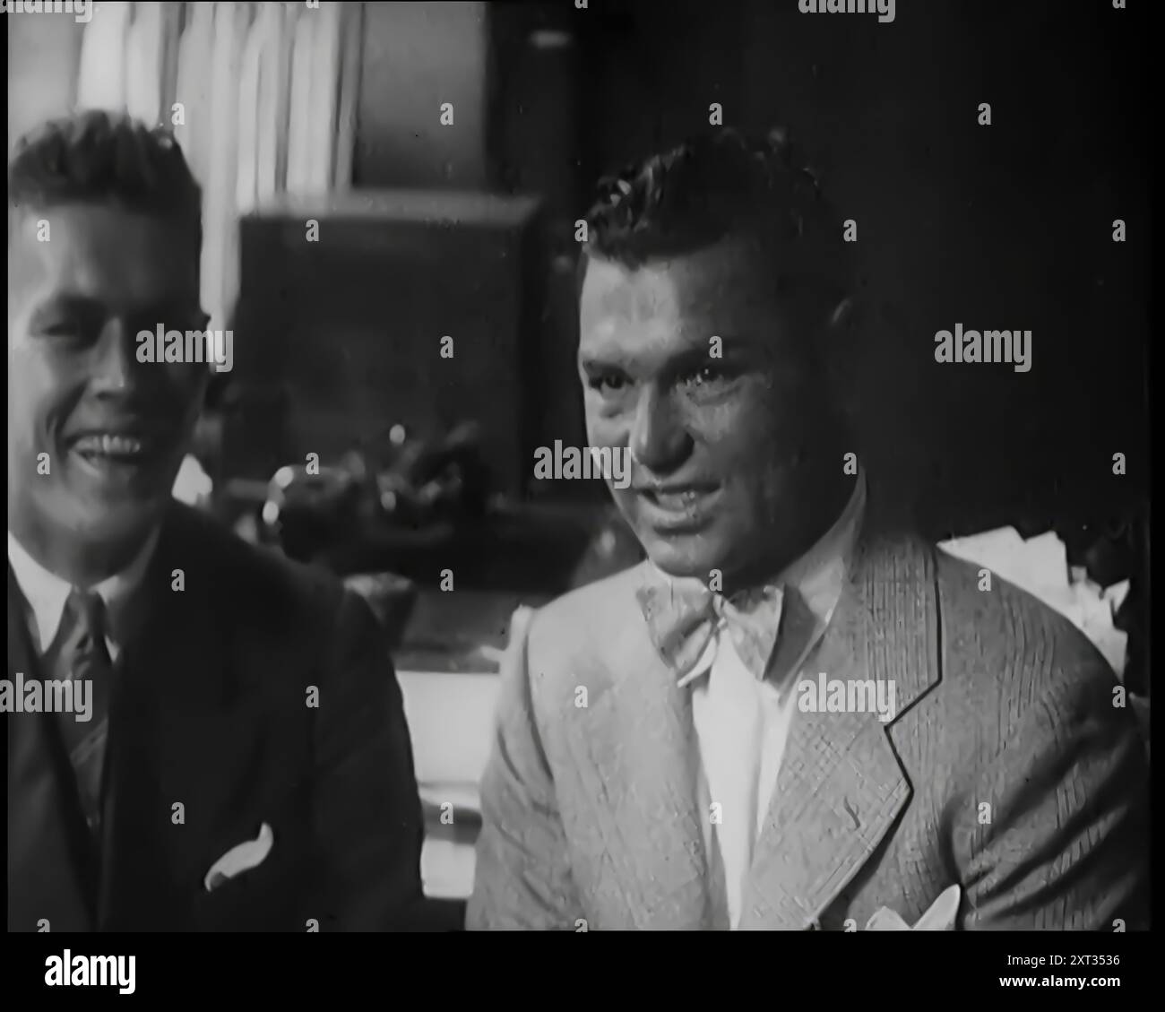 The Boxers Gene Tunney and Jack Dempsey Talking, 1926. From "Time To Remember 1926 - Short Sharp ...