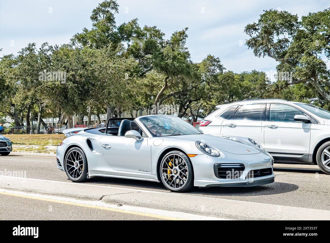 Gulfport, MS - October 07, 2023: Wide angle front corner view of a 2017 ...