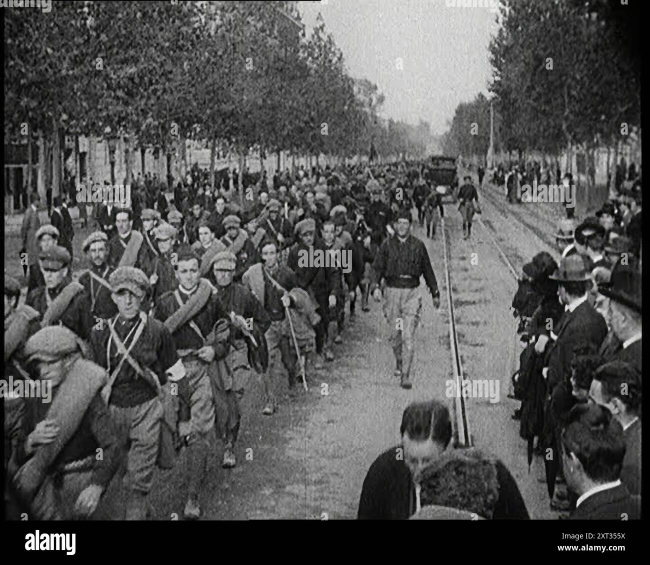 Italian Men on a Fascist March in Rome, 1922. 'The tramp of boots, in ...