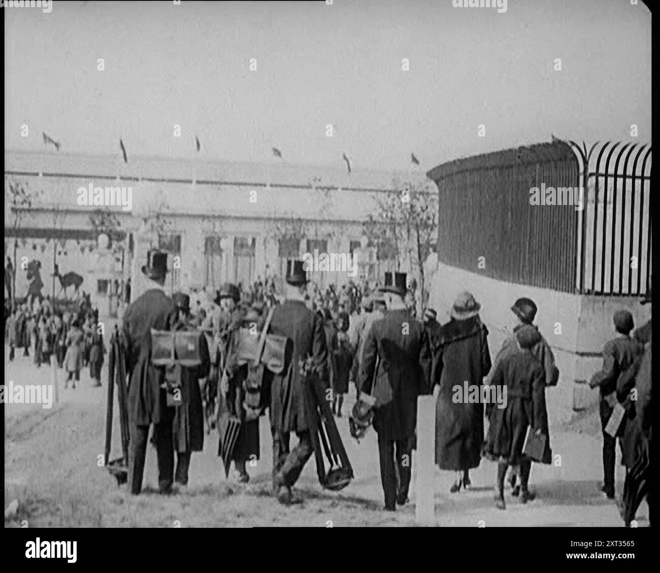 Male Newsreel Camera Operators Carrying Tripods and Equipment, 1920s ...