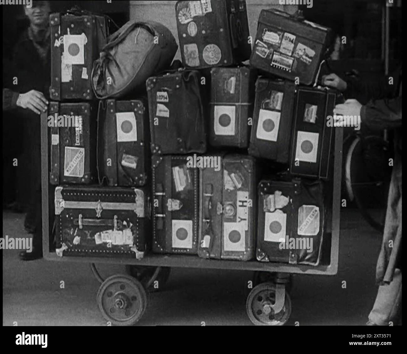 Japanese Luggage Being Wheeled Away, 1933. 'Japan's forceful ...