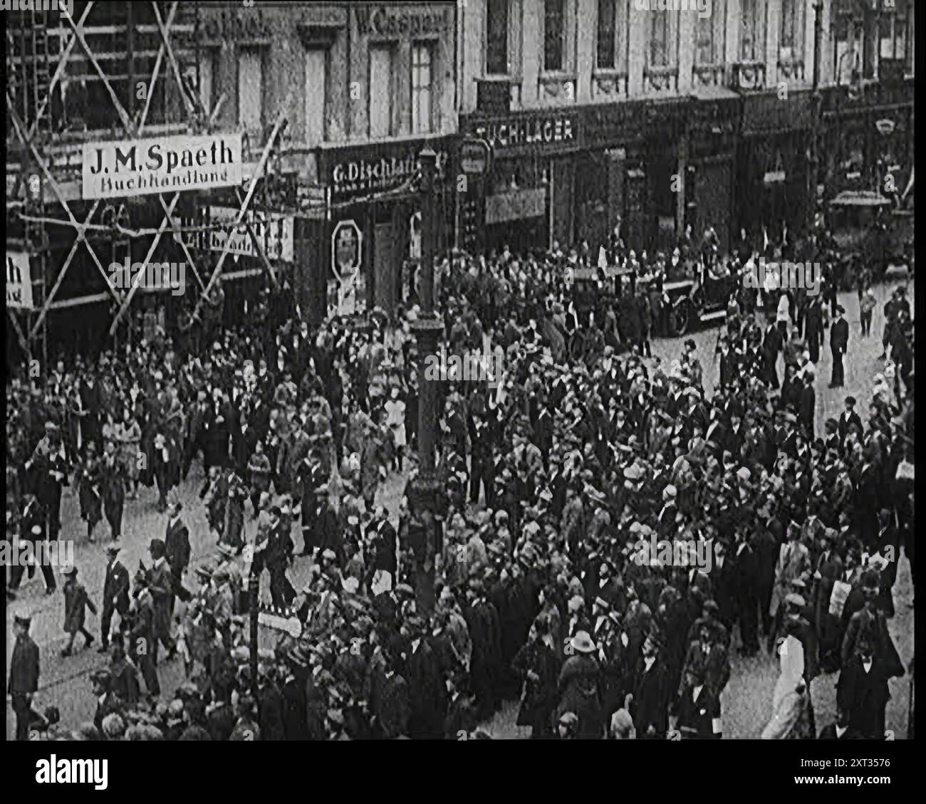 Crowds of German Civilians Demonstrating Against Poverty and ...