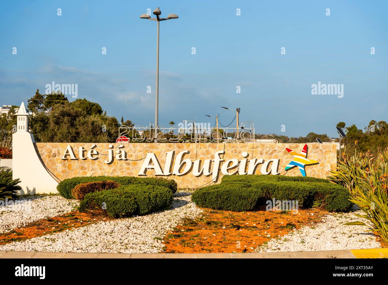 See you soon sign in marina of Albufeira, Algarve, Portugal Stock Photo ...