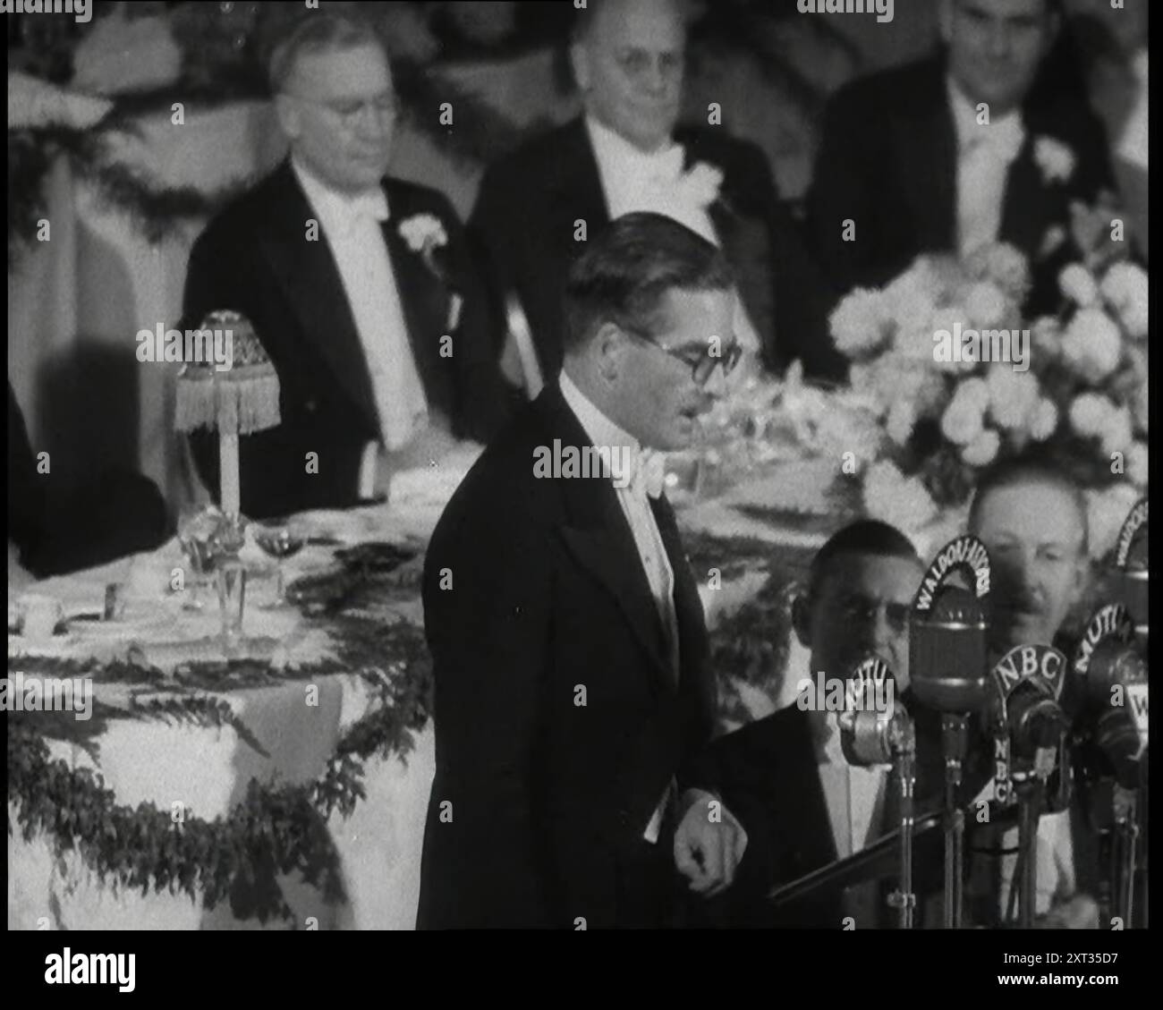 Anthony Eden Giving a Speech at a Dinner, 1930s. From "Time To Remember ...