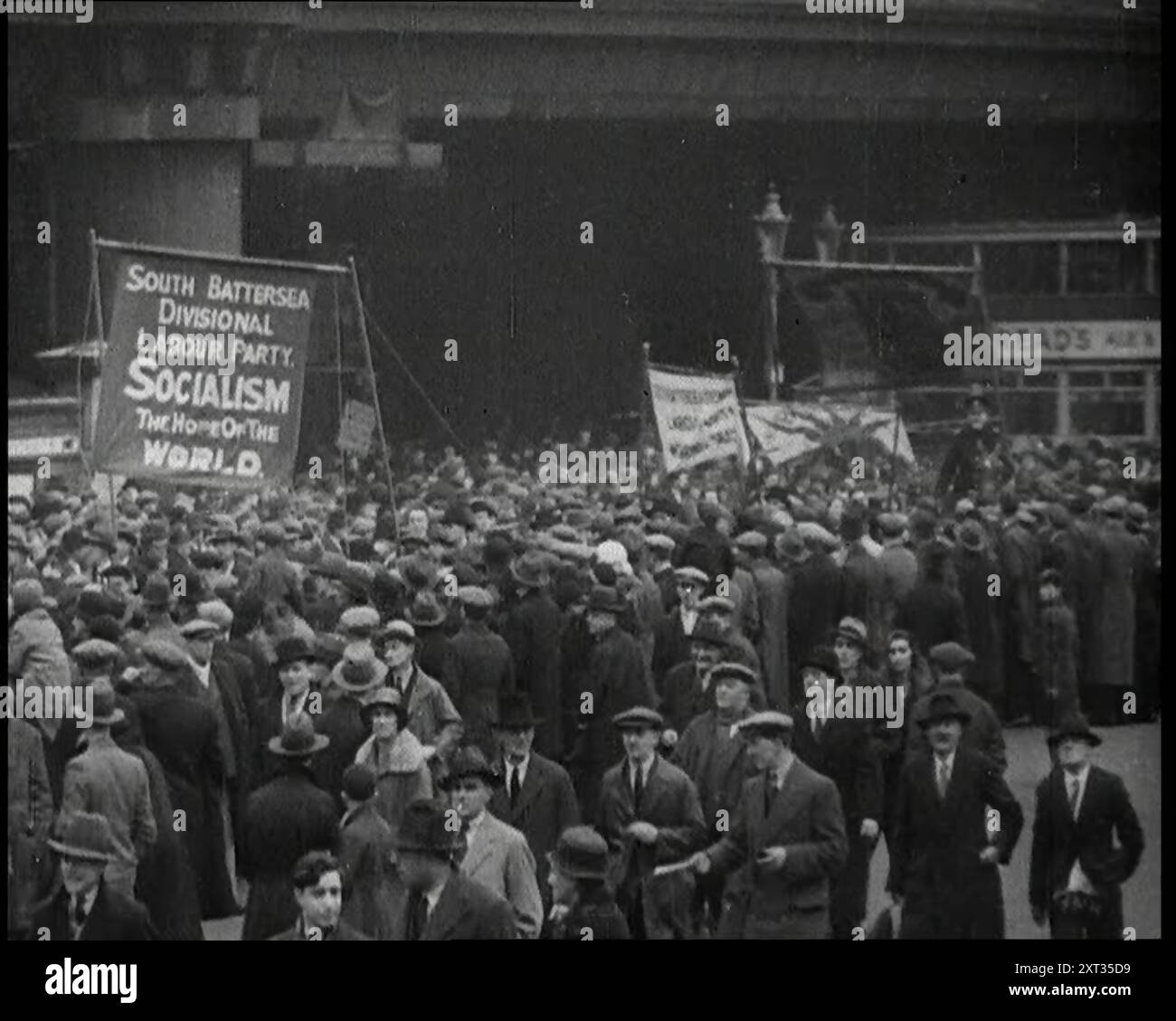 Crowd Marching on a Labour Party March, 1930s. From "Time To Remember ...