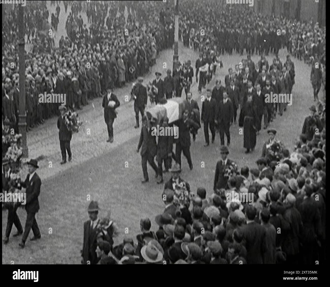 Huge Crowds Watching the Funeral Procession of Terence MacSwiney. His ...
