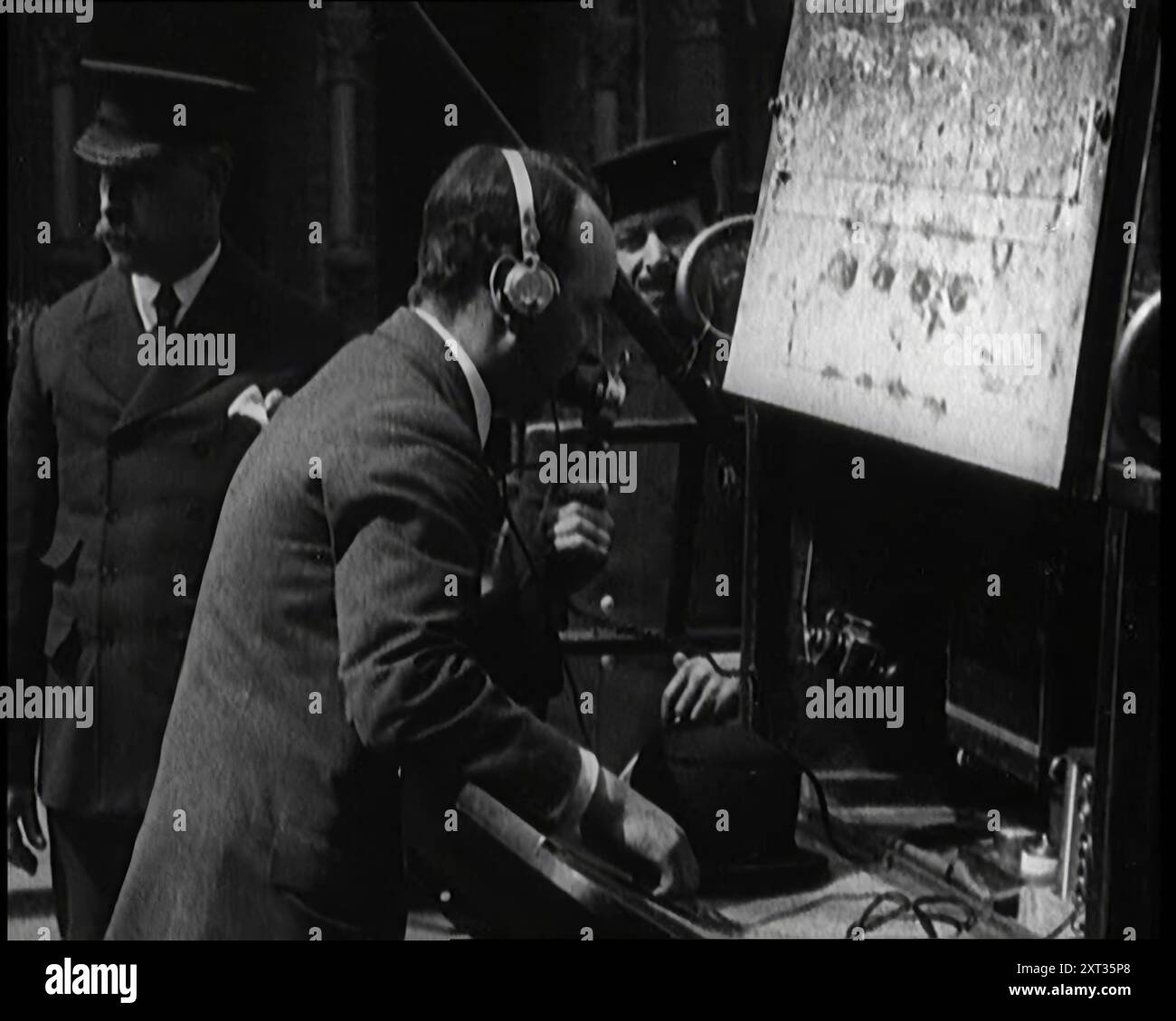 British Radio Operator Working At The Rear Of A Fire Engine 1920 british-radio-operator-working-at-the-rear-of-a-fire-engine-1920