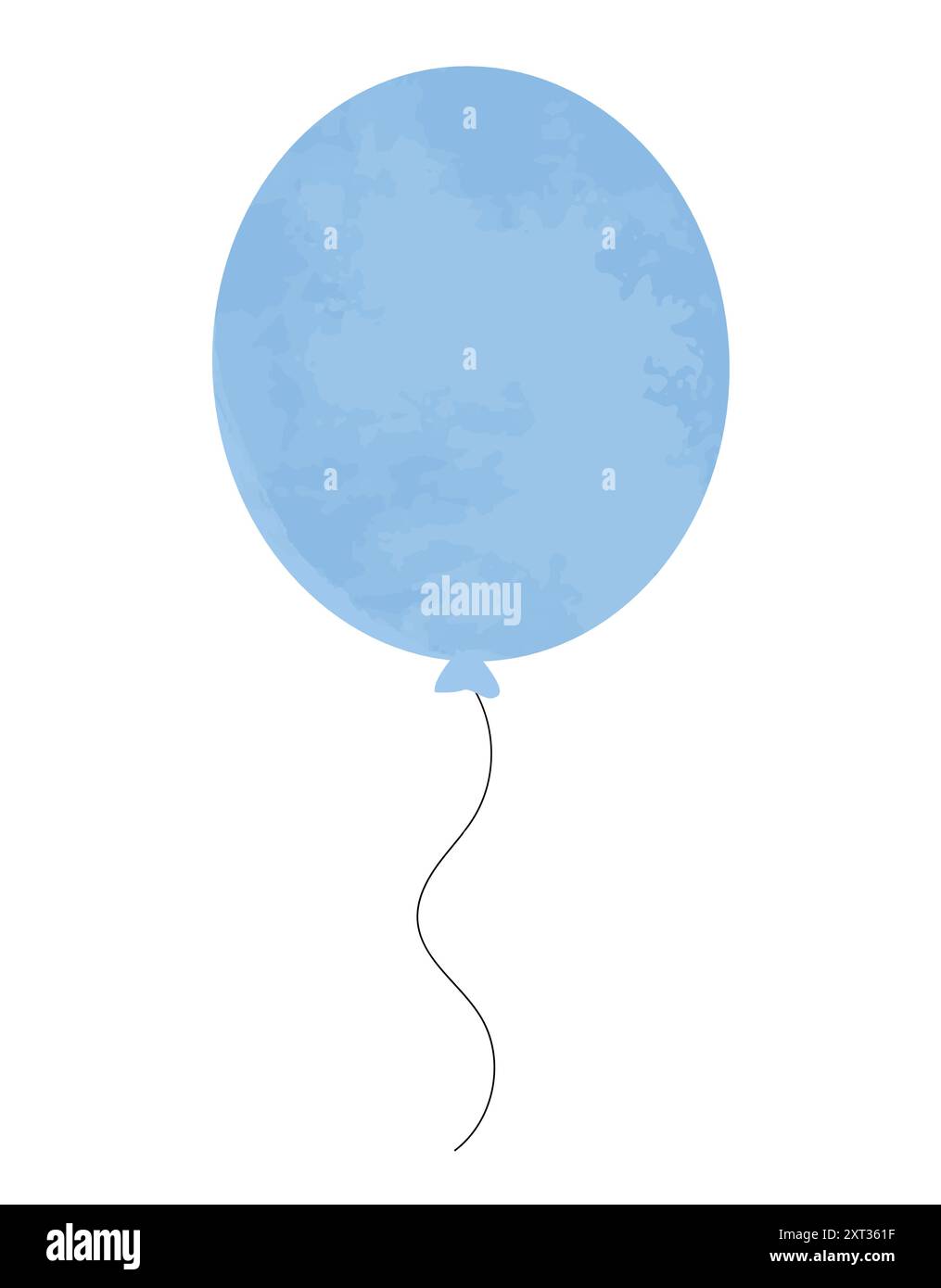 Blue balloon on a string. Festive decorations and decorations. Joy ...