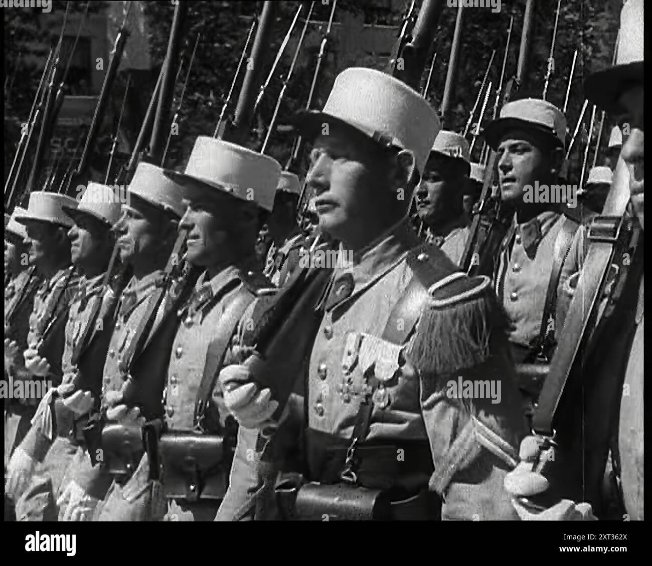Male French Foreign Legion Soldiers Marching in a Bastille Day Military ...