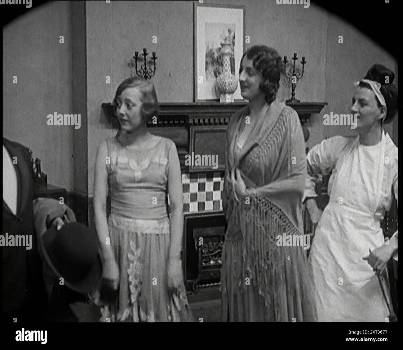 The Actors Edward Chapman [out of shot] and Gracie Fields Acting in a ...