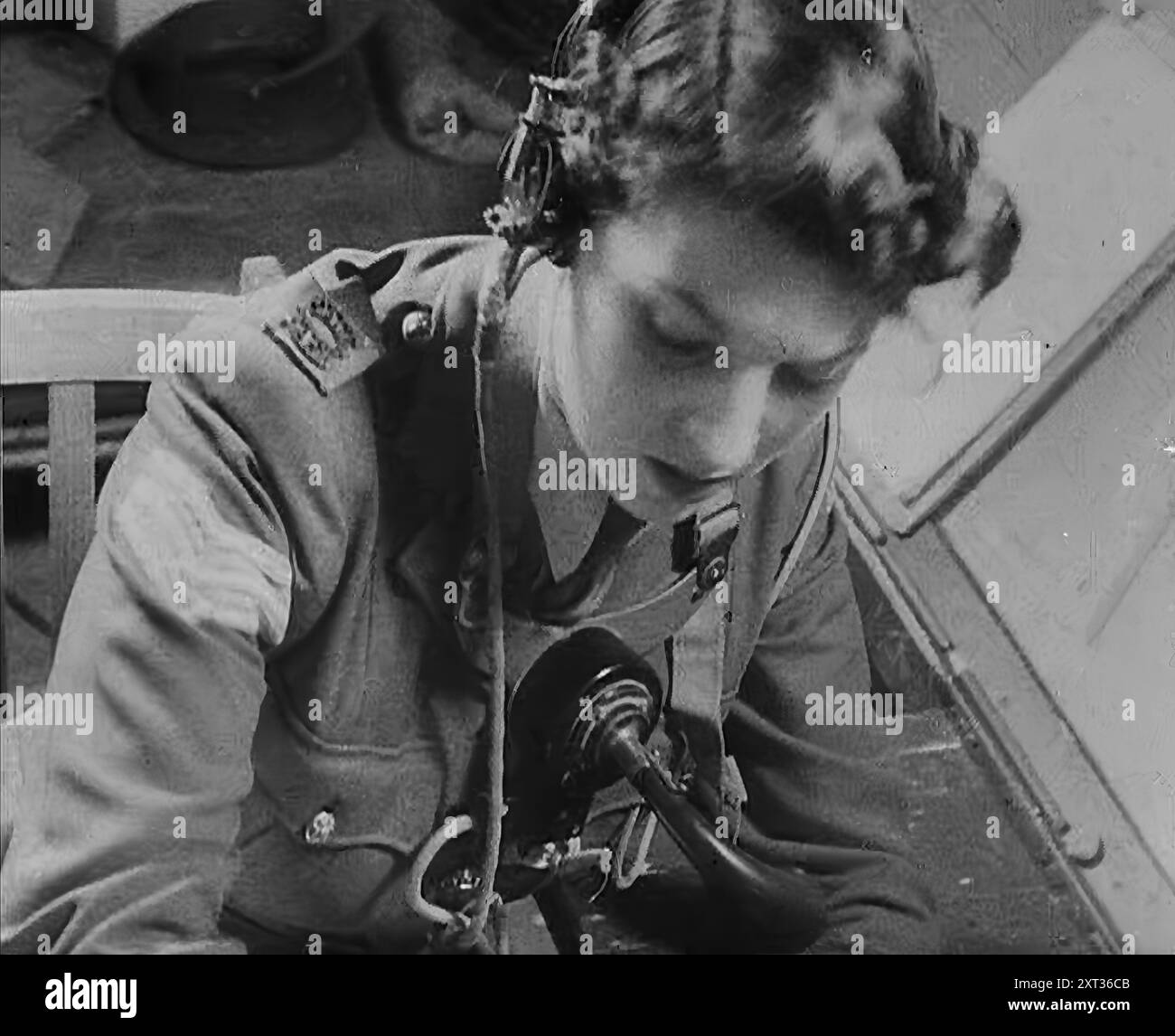 A Woman Operating a Radio, 1940. Britain during the Second World War ...