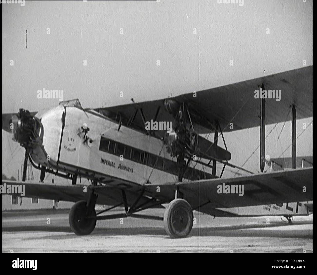 An Imperial Airways Aircraft Taxiing Along the Ground, 1920s. Imperial ...