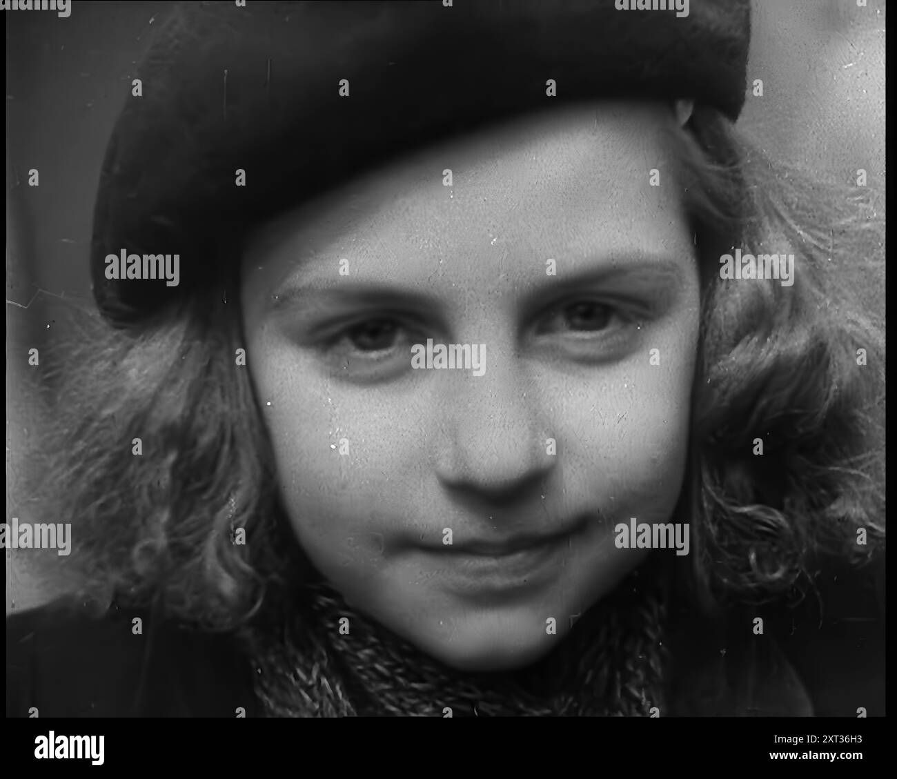 Dutch Refugee Smiling To the Camera at a Reception Centre in the United ...