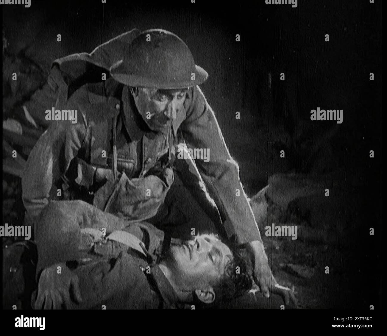 Scene from the Short Silent Feature Film 'Poppies of Flanders'. Two ...