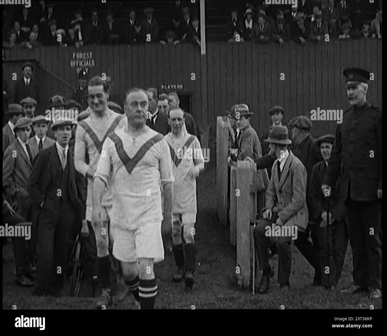 The Comedian George Robey Running Out Onto a Football Pitch in Front of ...