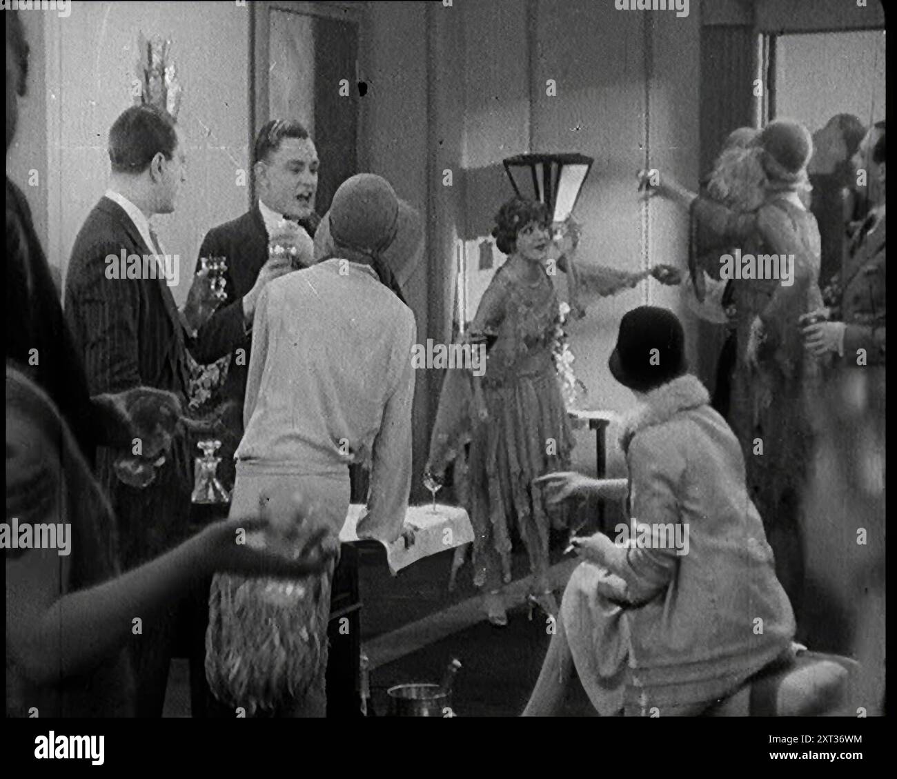 Scene from a 1920s Film. A Group of Actors Playing Bright Young Things ...