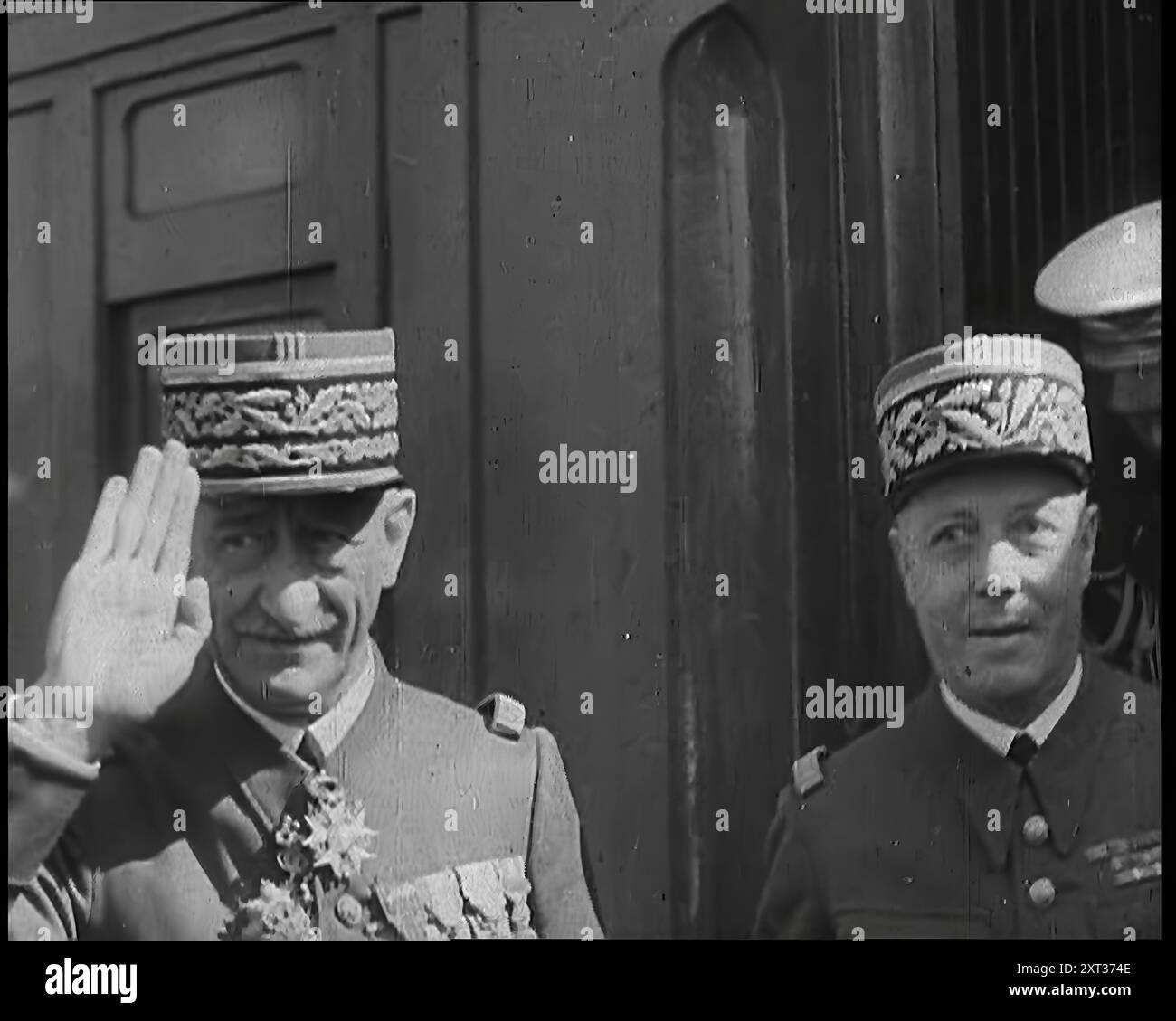 Maurice Gamelin and Two Other Male French Military Officers Alighting ...