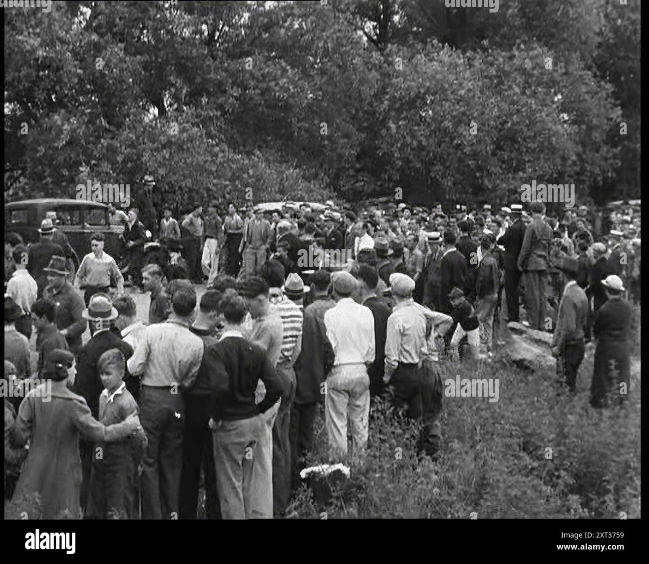 A Crowd of Civilians Listening To a Speech, 1932. Unrest in the USA ...