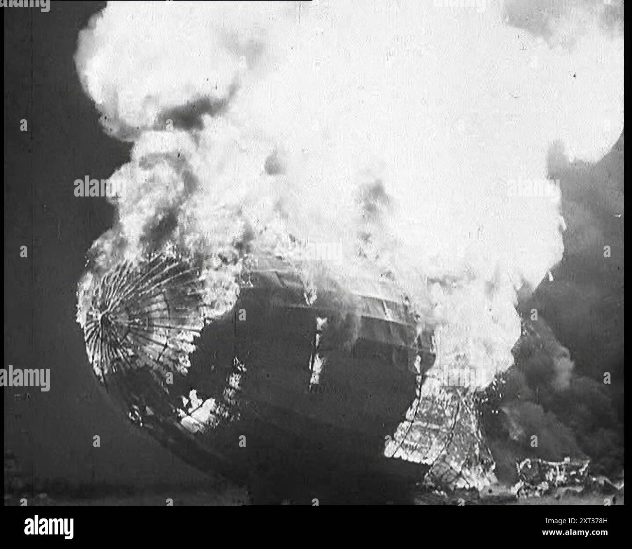 The German Airship, the Hindenburg, its Rear Half Destroyed And ...