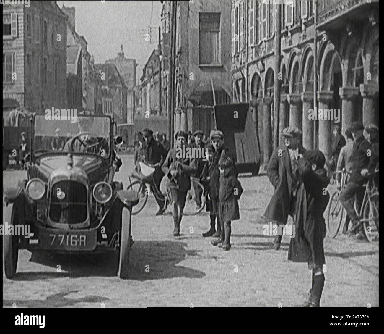 Male British Civilian Driving a Car Executing a Turning Manoeuvre On ...
