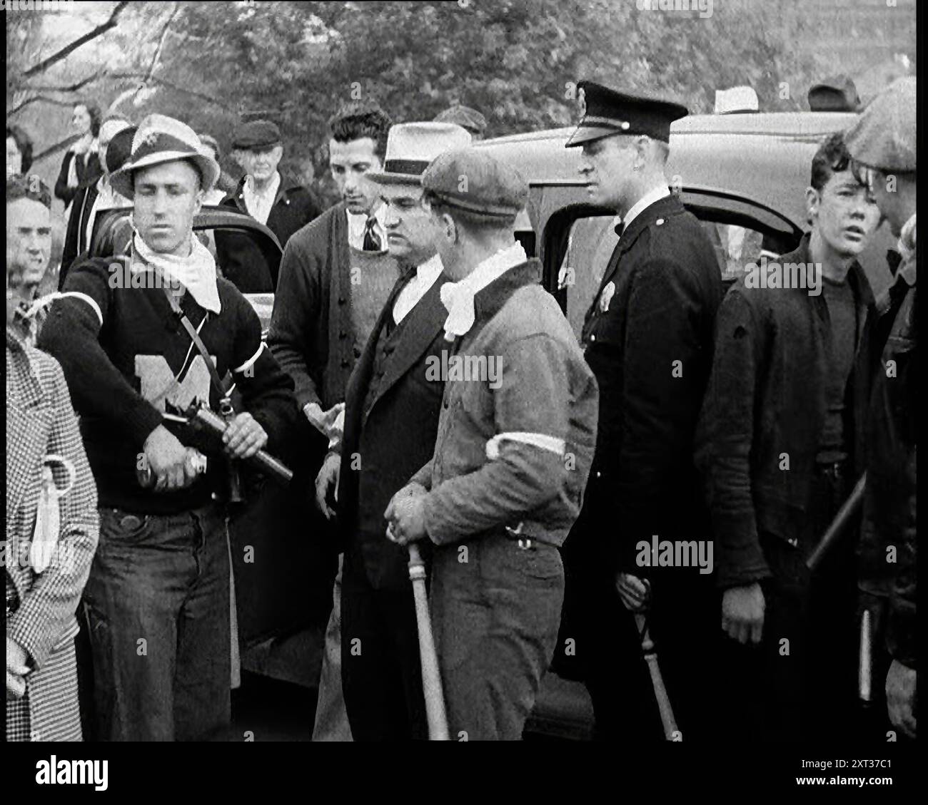 A Crowd of Angry Civilians, 1932. Unrest in the USA. From "Time To ...