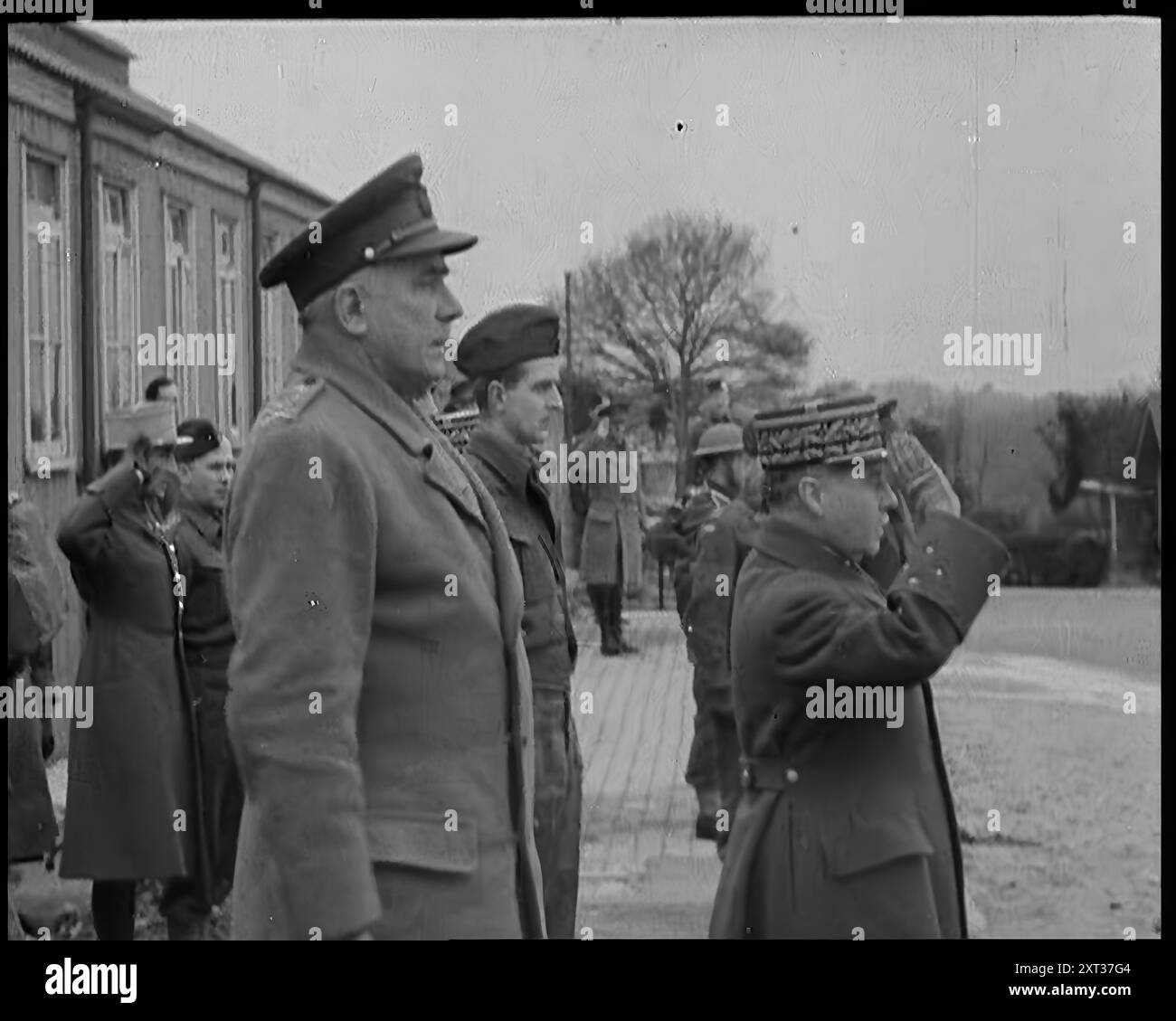 Allied Officers, Including General Maurice Gamelin, Watching British ...