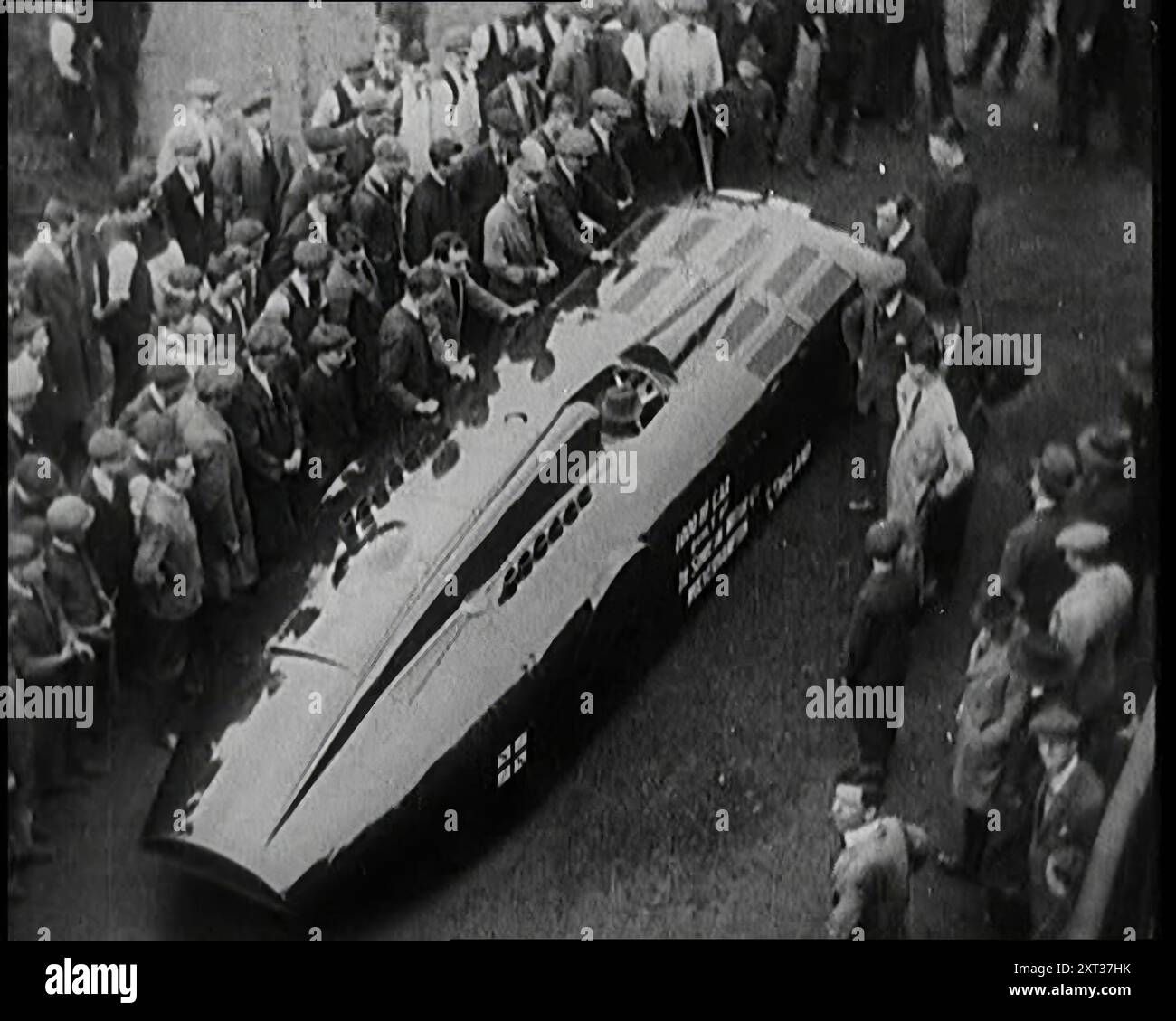 Sir Henry Segrave AKA Major Segrave's Car 'Sunbeam' Being Pushed By a ...