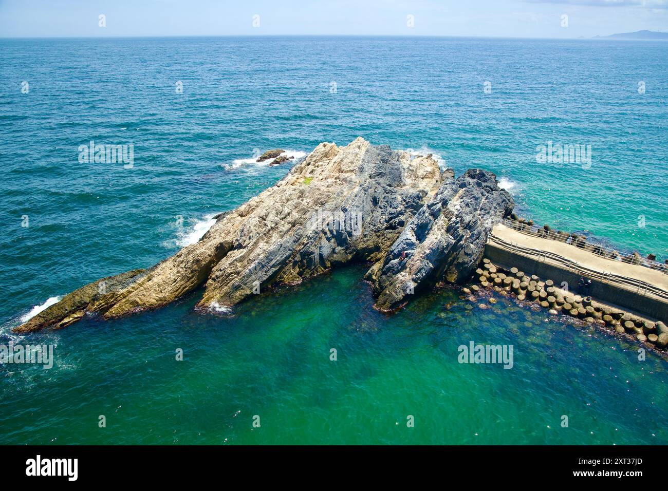 Uljin County, South Korea - July 27th, 2024: An aerial perspective of ...