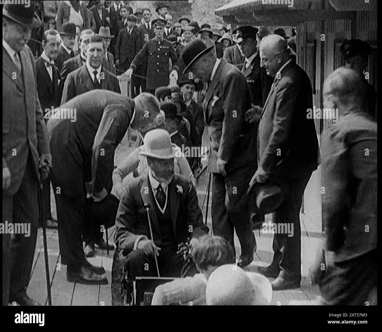 King George V of the United Kingdom Sitting On a Model Train With a ...