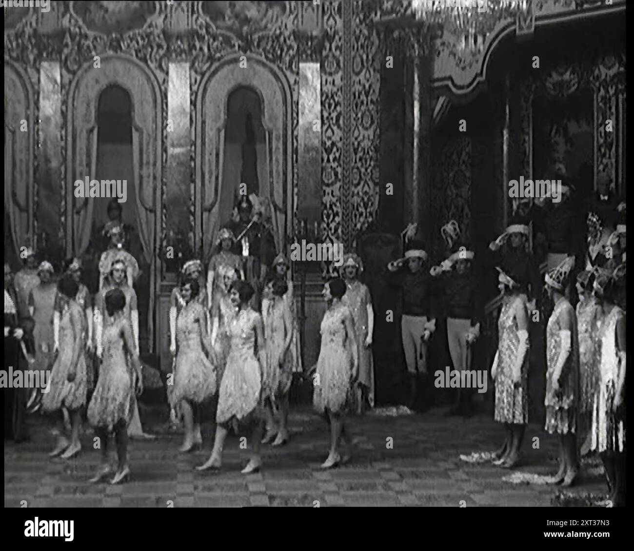 Scene from the Musical Princess Charming: a Group of Actors Dancing As ...
