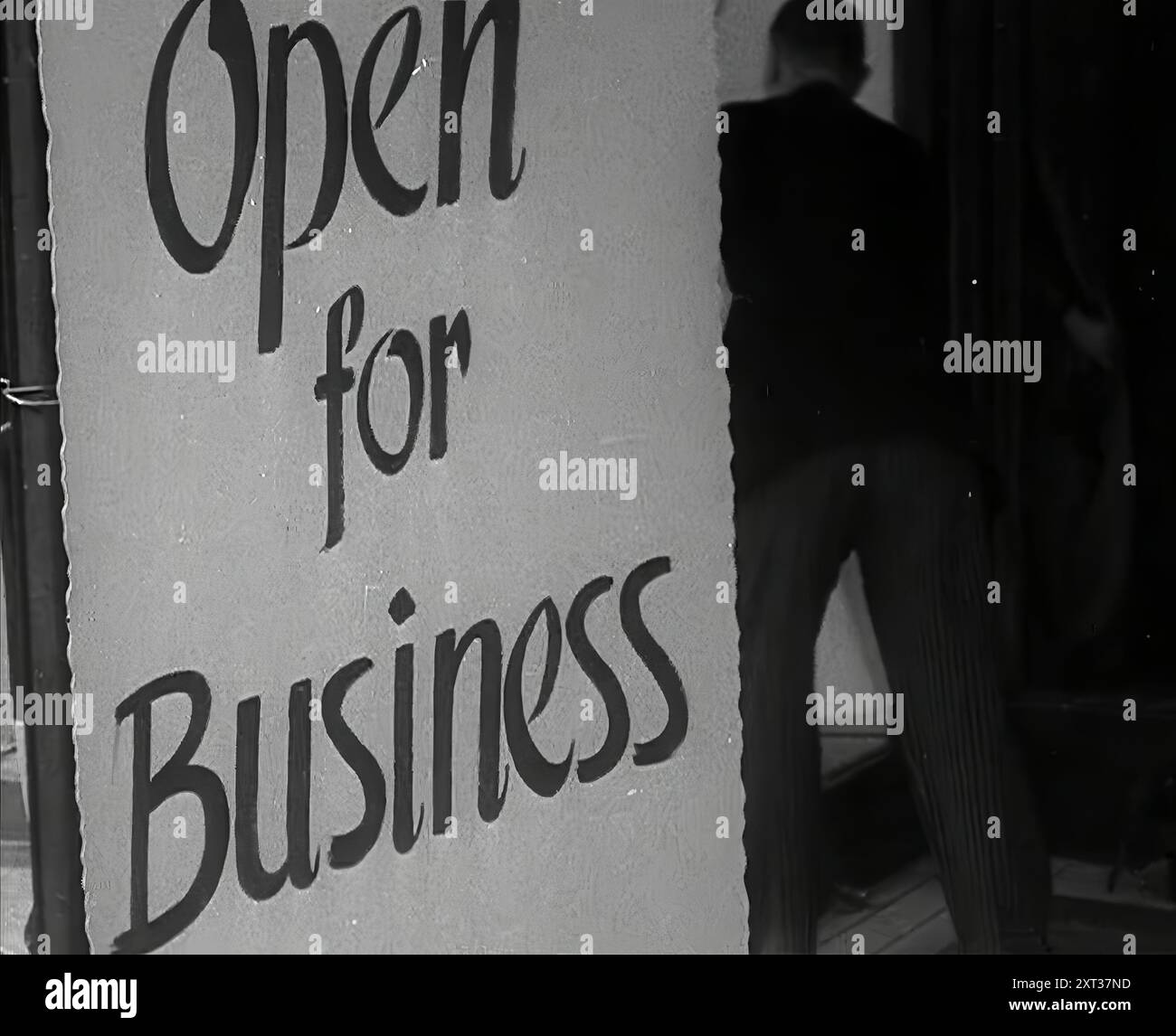 A Sign Reading 'Open for Business', 1941. Second World War. 'Britain ...