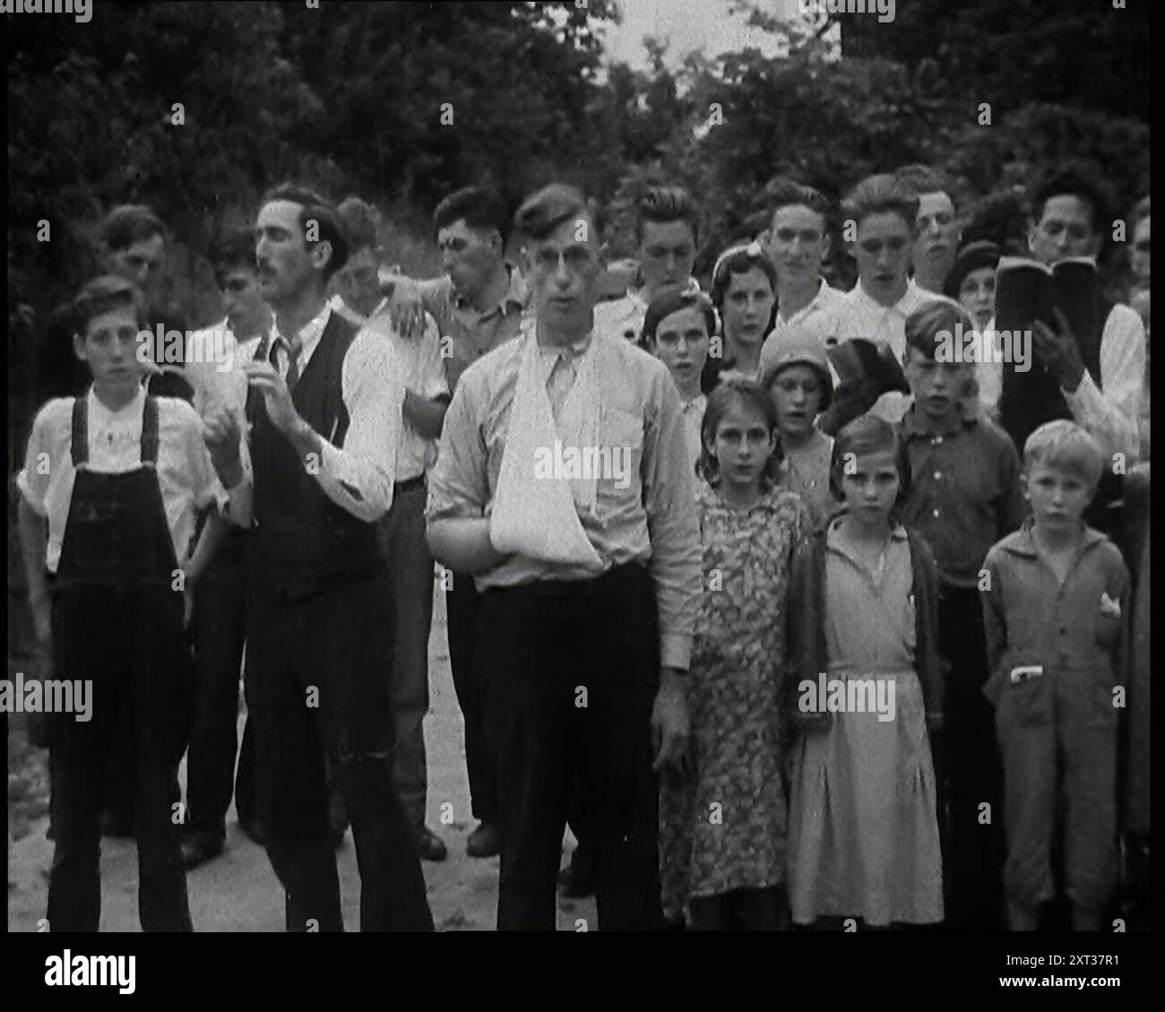 Preacher, Albert Teaster Singing Hymns With a Crowd, 1930s. From "Time ...