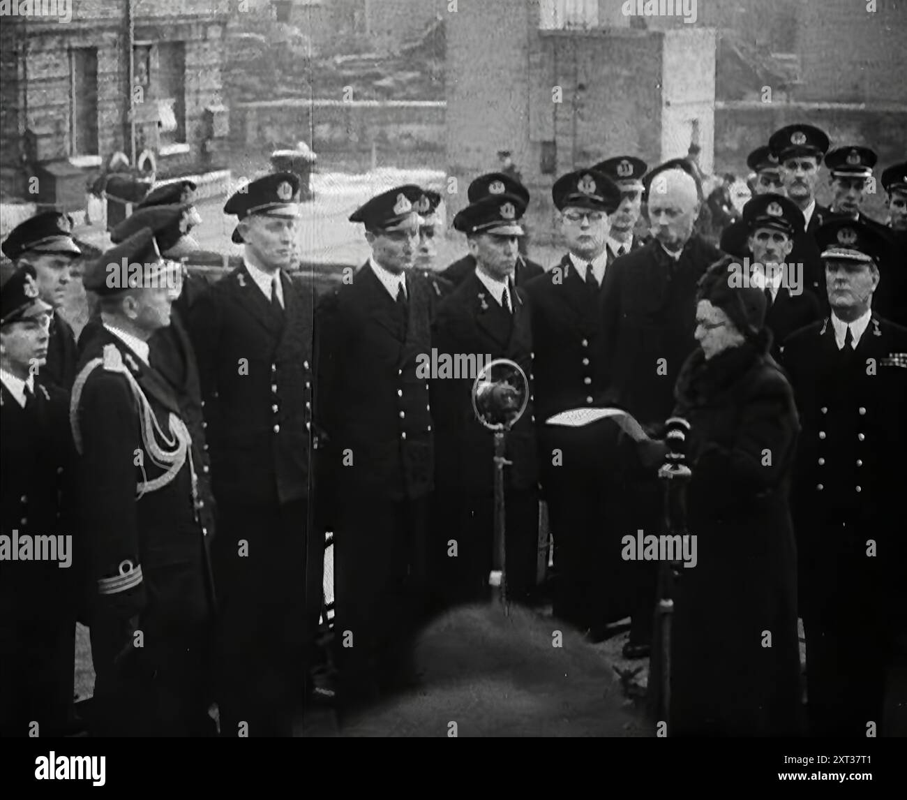 Queen Wilhelmina of the Netherlands Addressing Sailors, 1941. Second ...