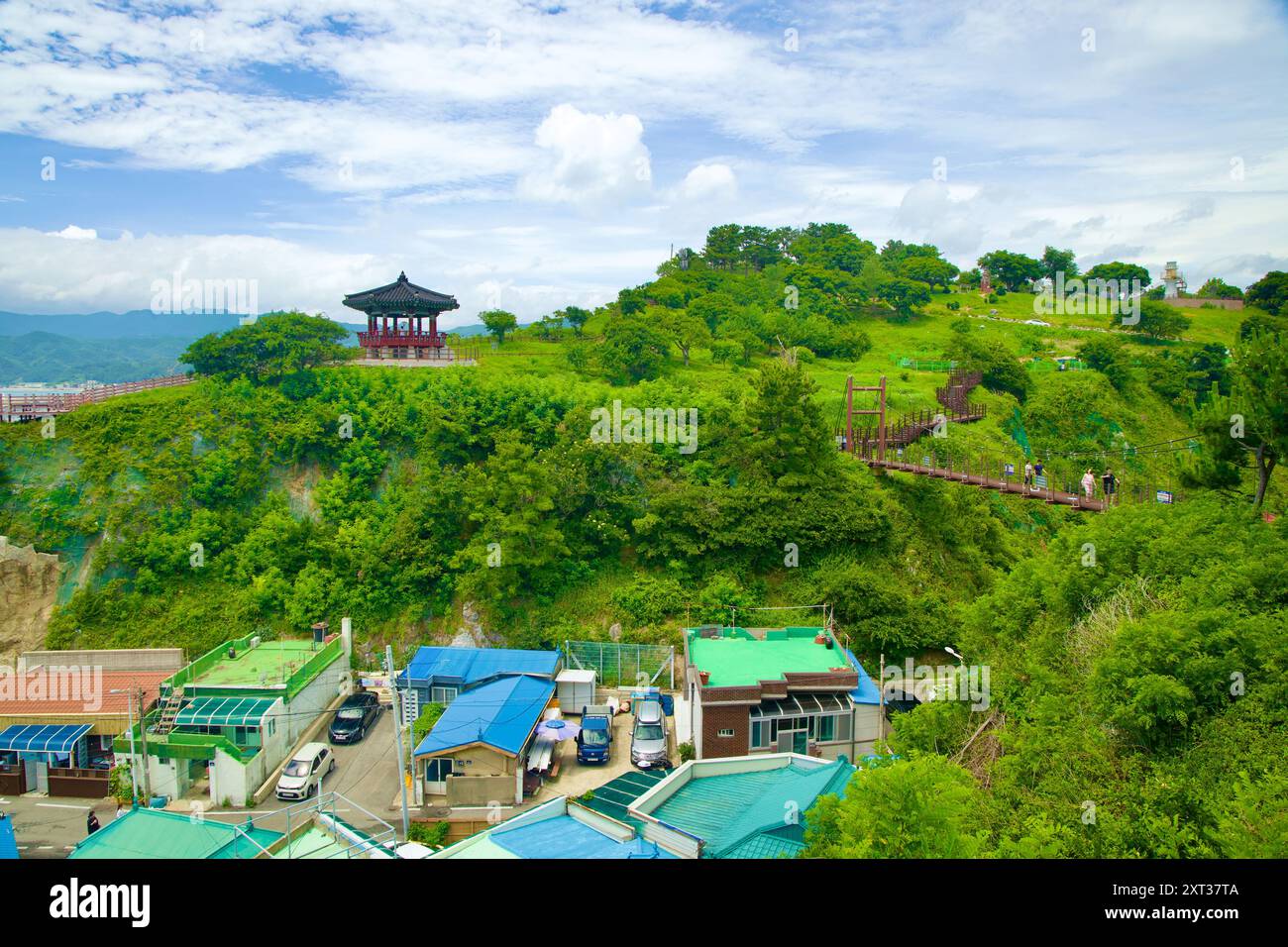 Uljin County, South Korea - July 27th, 2024: A view of Deunggi Mountain ...