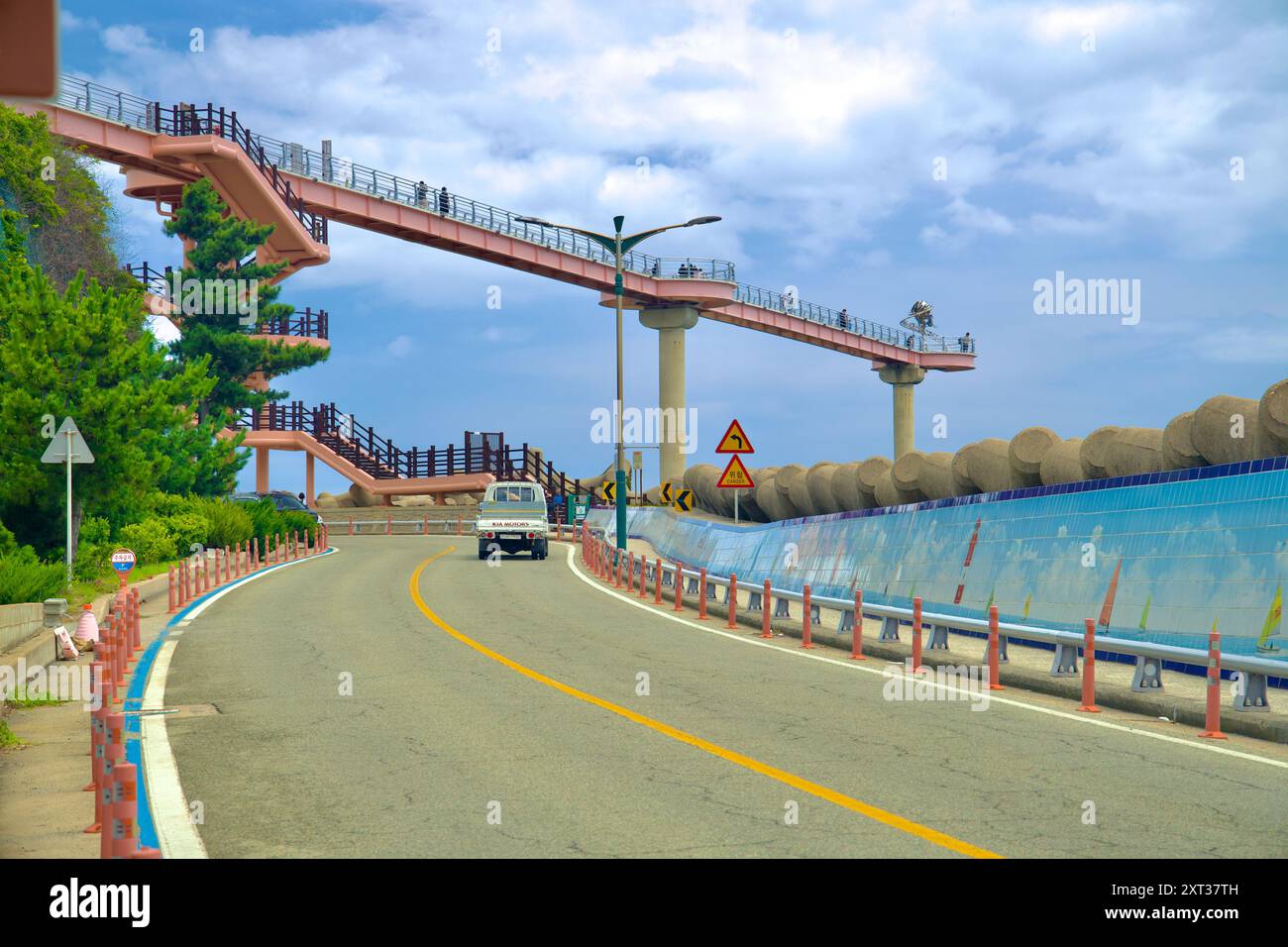 Uljin County, South Korea - July 27th, 2024: The elevated Deunggi ...