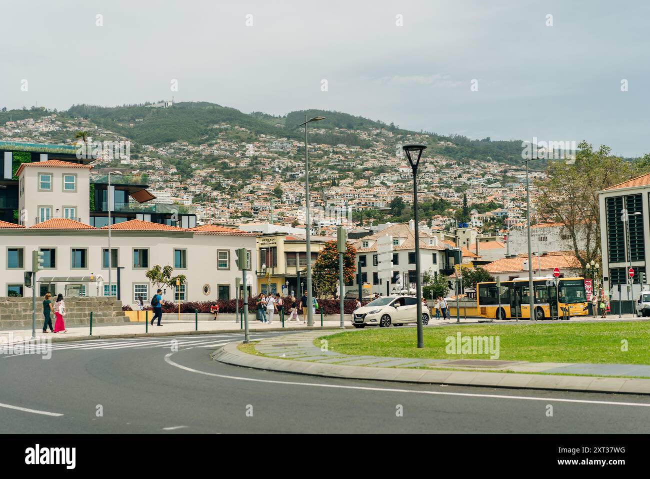 the old city center of Funchal. Madeira, Portugal - may 2 2024. High ...