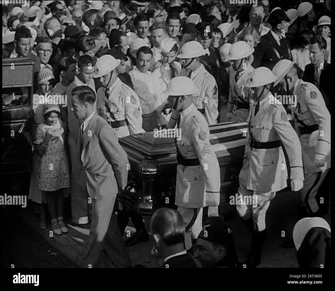 Male American Soldiers in White Uniforms Carrying the Coffin of Anton ...