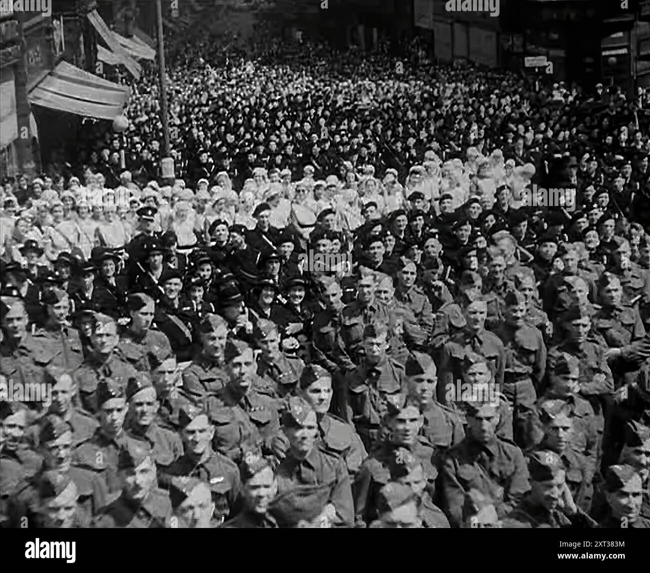 A Crowd of Soldiers Listening to Max Aitken, 1st Baron Beaverbrook ...