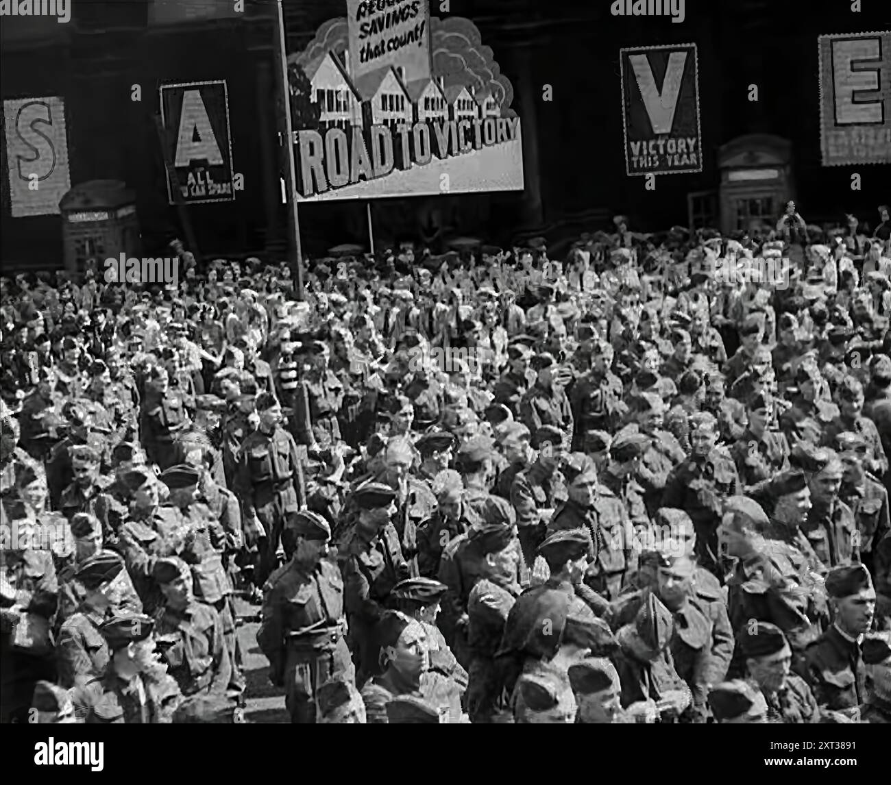 A Crowd of Soldiers Listening to Max Aitken, 1st Baron Beaverbrook ...