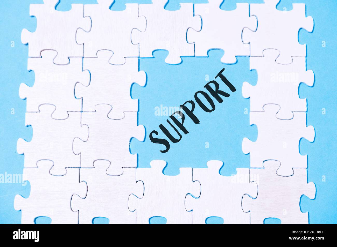 A puzzle with the word support written in black on it Stock Photo - Alamy