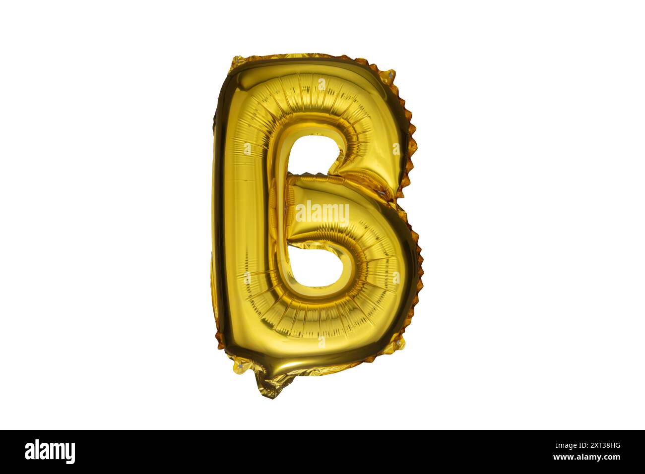 Gold inflatable letter B isolated on white background Stock Photo - Alamy