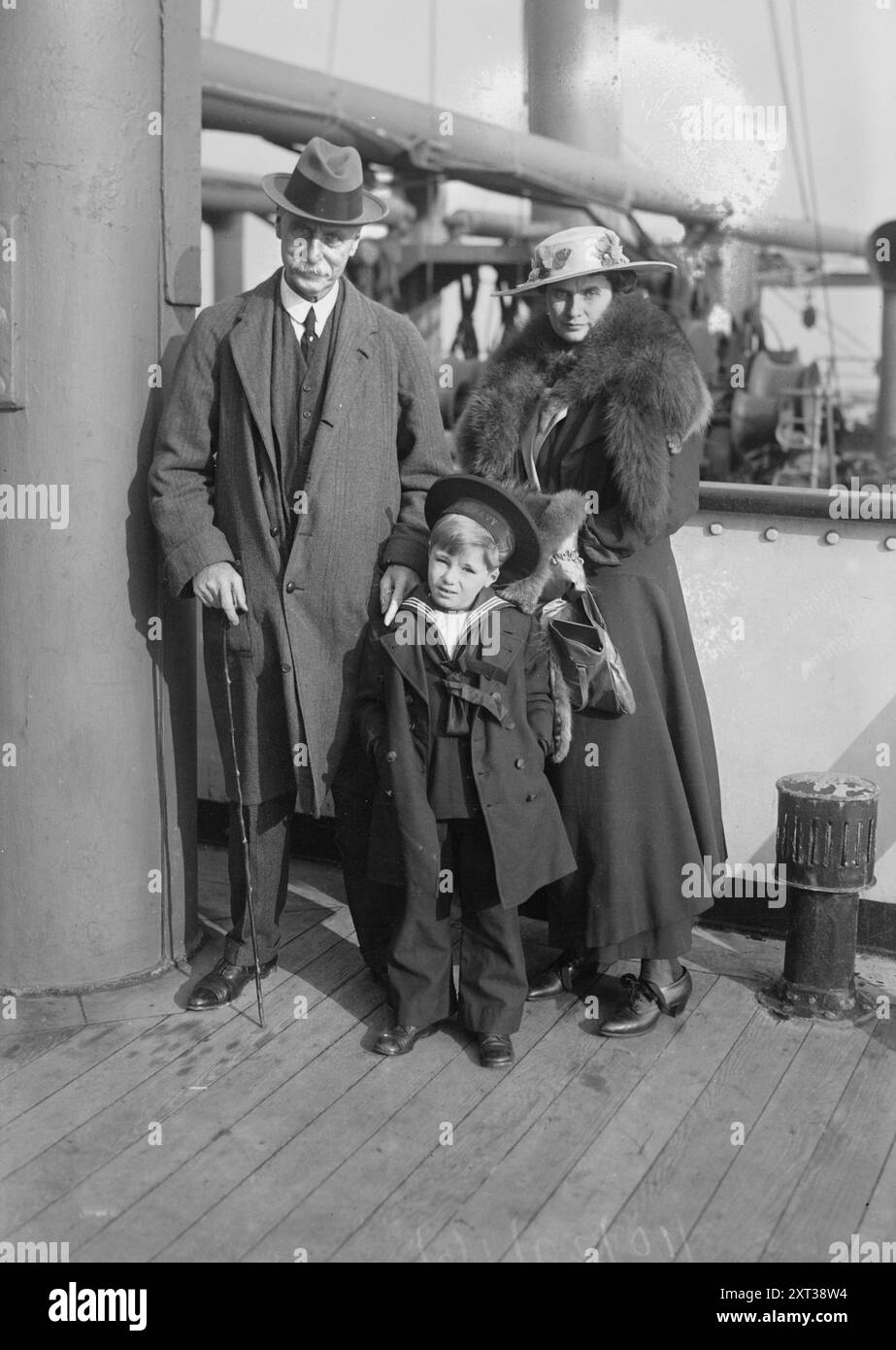 Sir G.T. Carter & wife & Master J.C., 1916. Shows Sir Gilbert Thomas ...